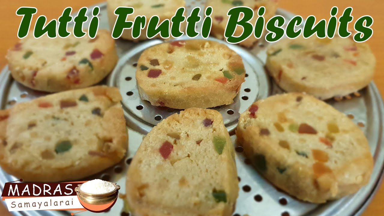 Tutti Frutti Biscuits | Biscuit Recipe Without Oven | Cookies Without ...