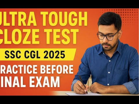 Ultra Tough Cloze Test | SSC CGL 2025 | Practice Before Final Exam | 16 ...
