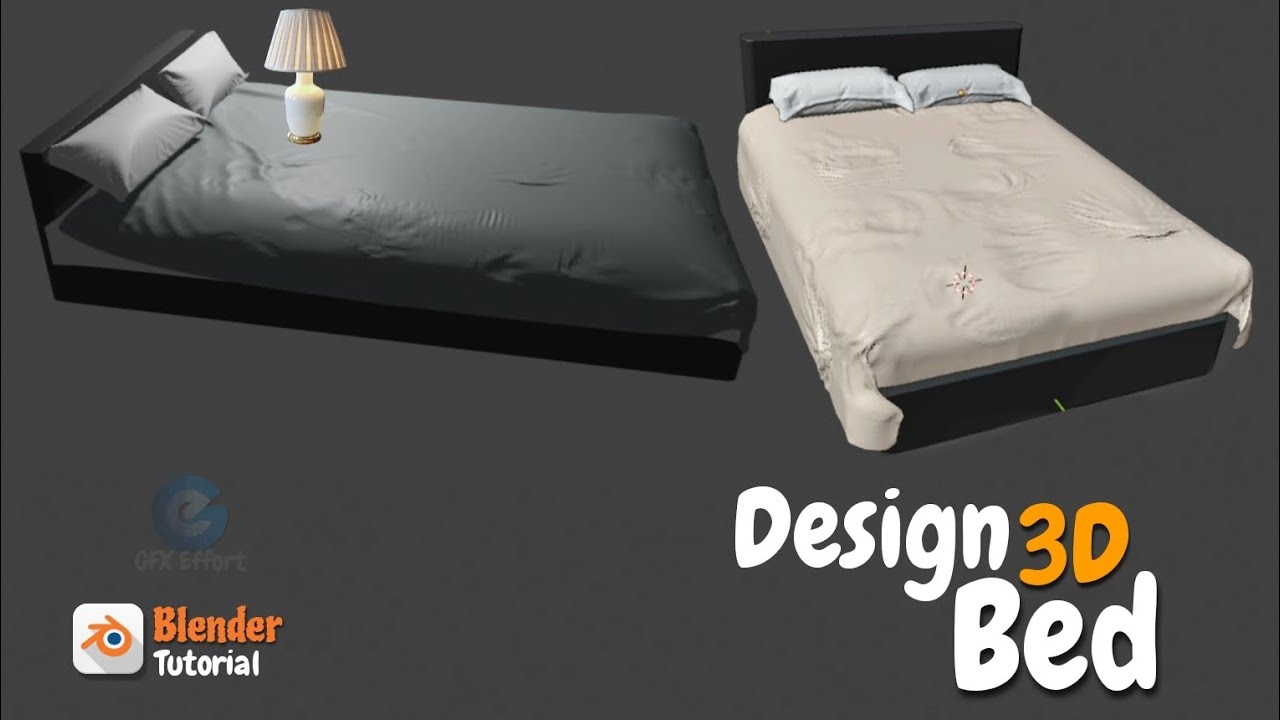 Blender Tutorial | Make 3D bed in blender | How to design a Bed in ...