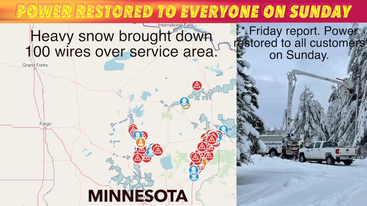 Power Restored To Thousands Across Central & Eastern Minnesota - YouTube