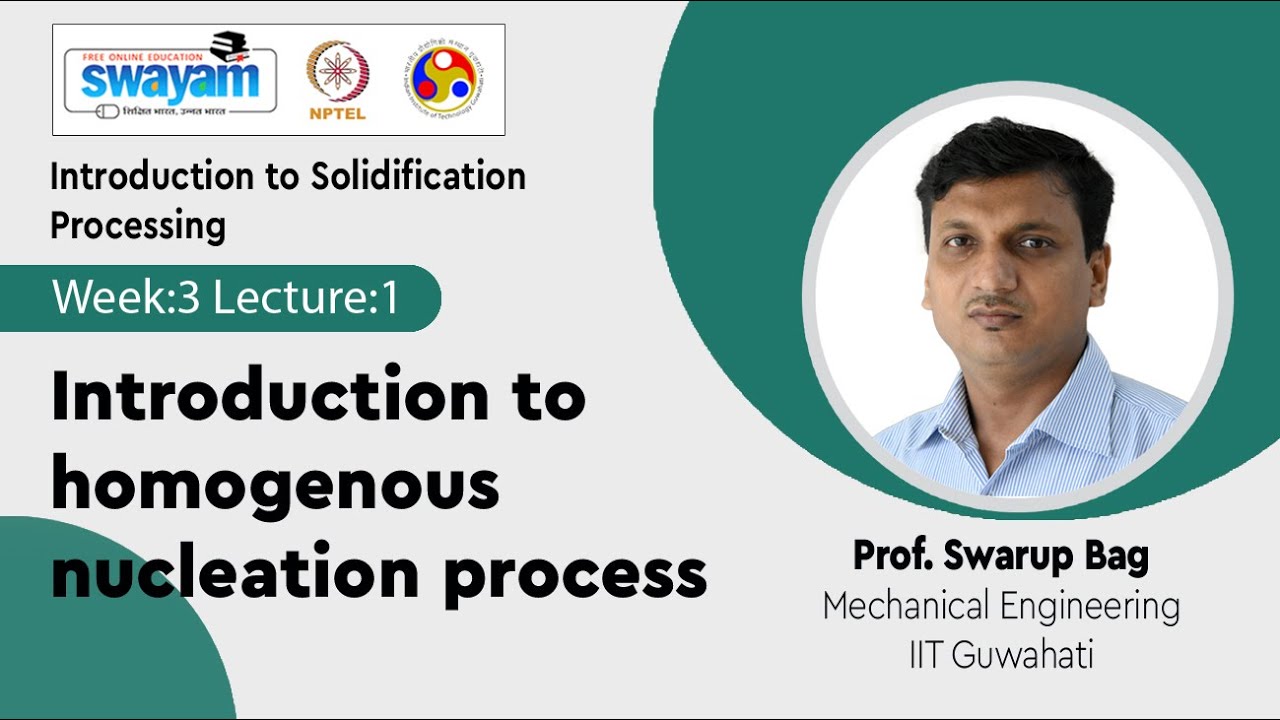 Lec 8: Introduction to homogenous nucleation process - YouTube