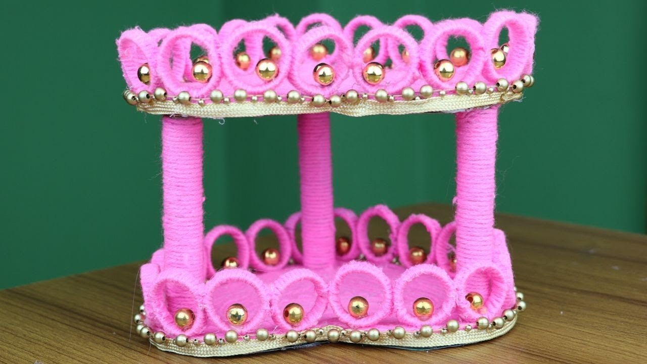 Woolen art and craft idea - Beautiful woolen showpiece making for home ...