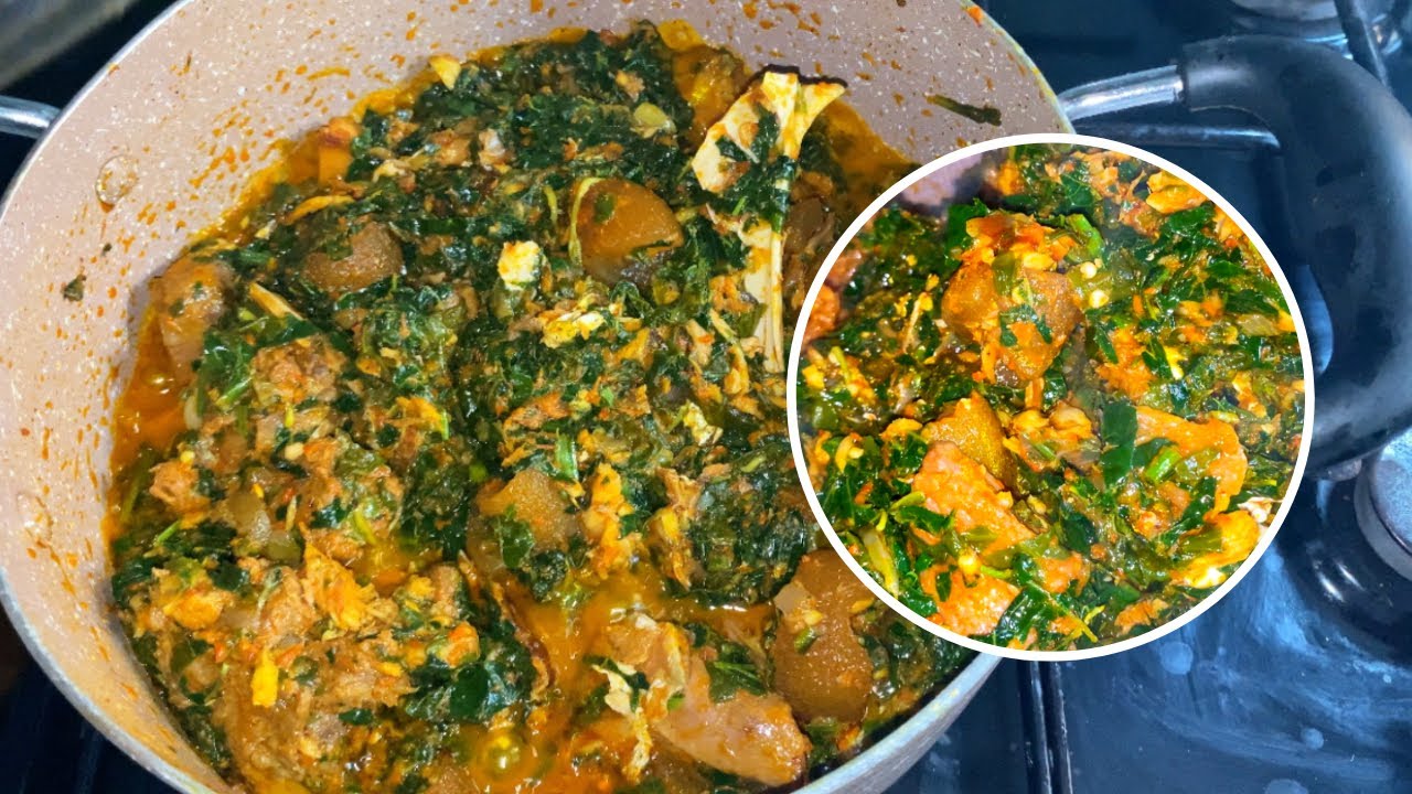 HOW TO MAKE DELICIOUS VEGETABLE SOUP WITH UGU AND WATER LEAF - YouTube