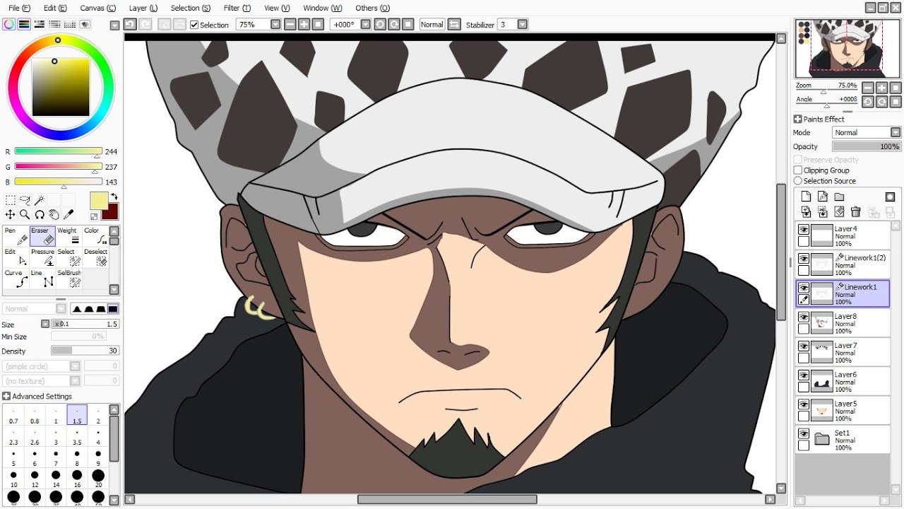 Drawing Trafalgar Law - One Piece (Anime Drawing) by OSTANIMEID - YouTube