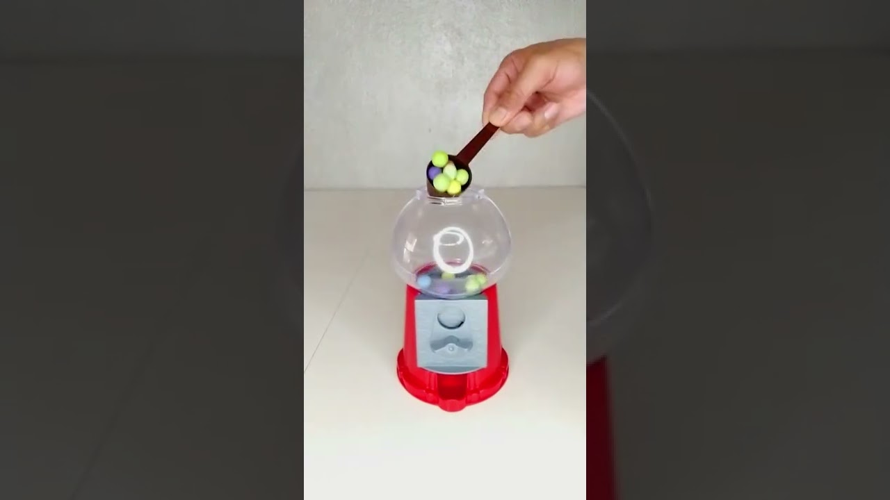 gumball machine handle with care ASMR #shorts #satisfying 👌🌈🟡🟡 - YouTube