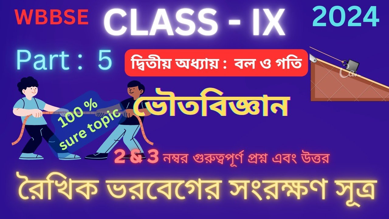 wbbse class ix chapter 2 question& answer/ভৌতবিজ্ঞান/বল ও গতি/law of ...