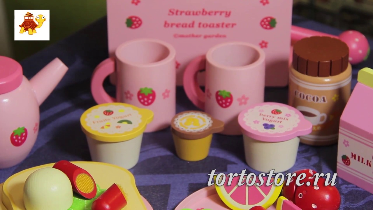 Игровой набор Mother garden "Strawberry bread toaster" - YouTube