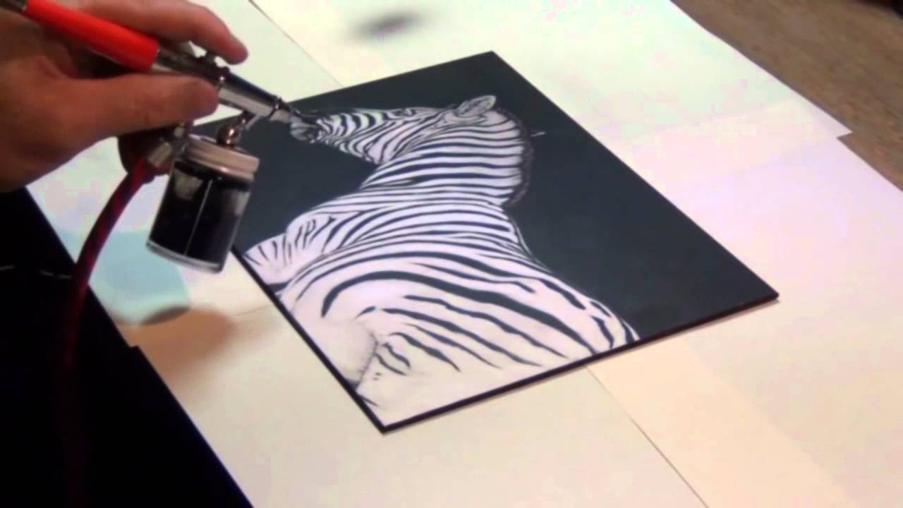 Zebra scratchboard Patrick Hedges - YouTube