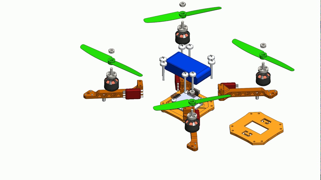 Exploded animation Drone - YouTube