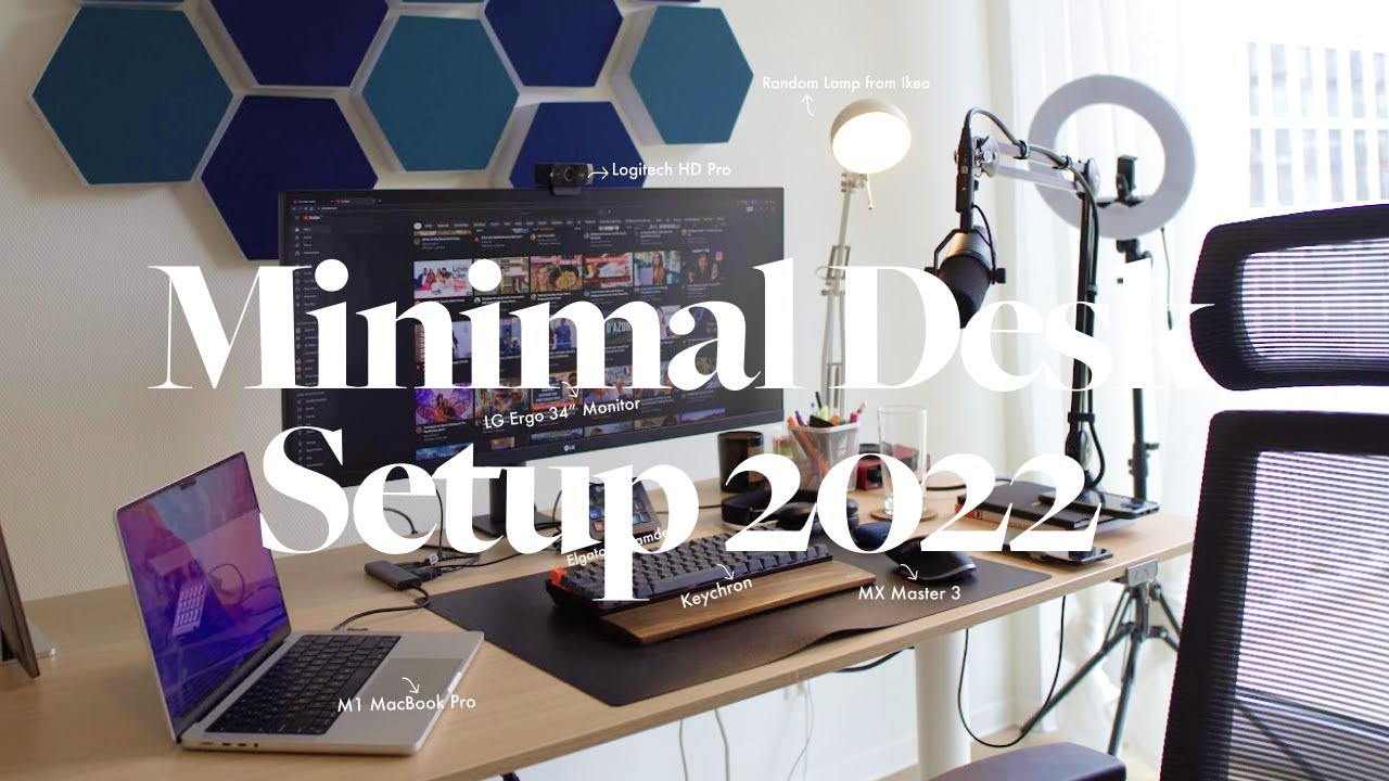 Desk Setup for Remote Work 2022 | Tech & Accessories - YouTube