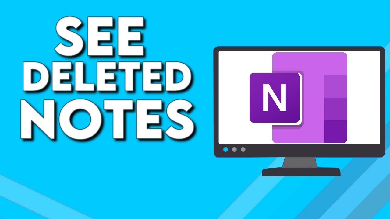 How To Find And See Deleted Notes on Microsoft OneNote - YouTube