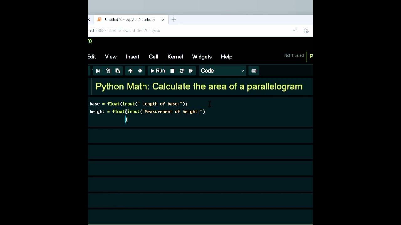 #python math: calculate the area of parallelogram #shorts - YouTube