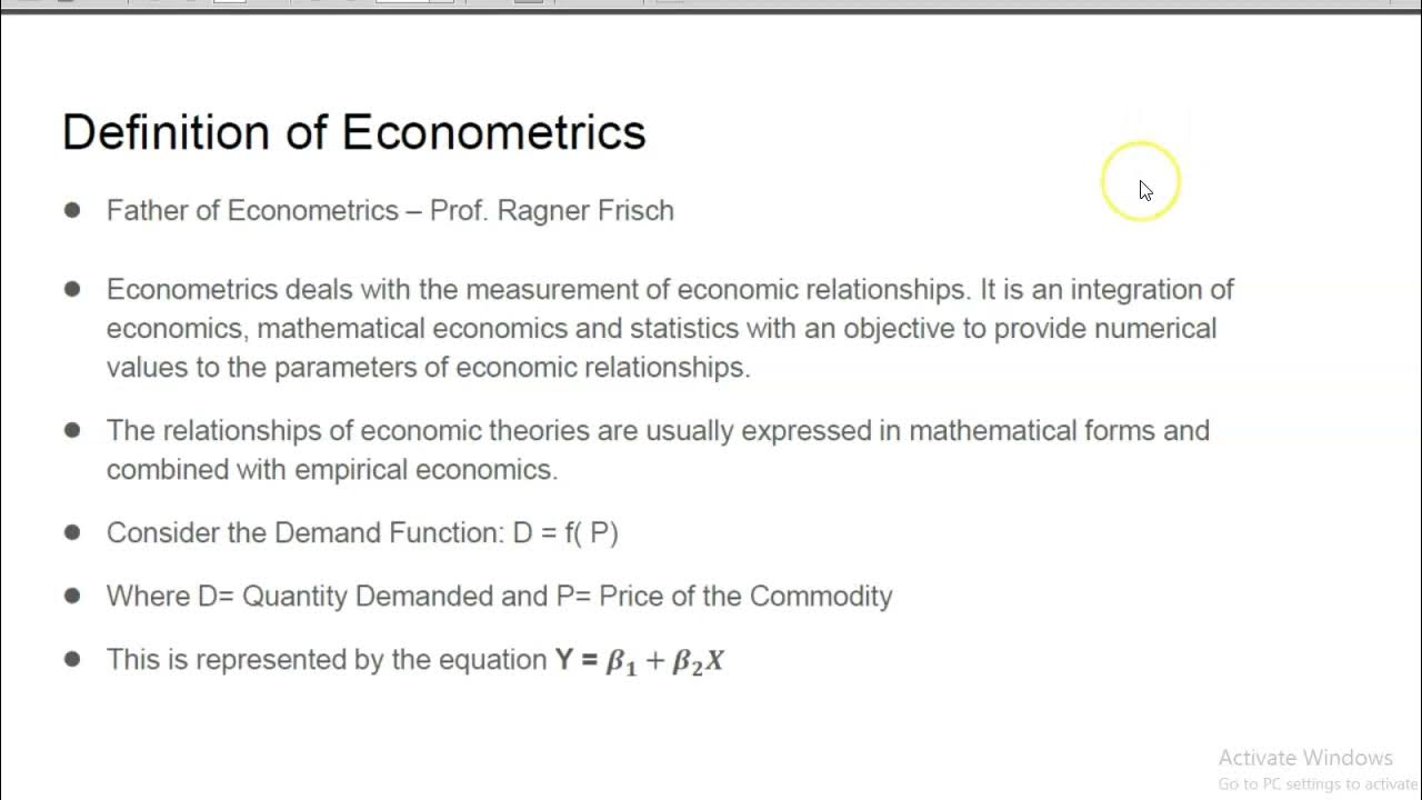Intro to Econometrics - YouTube