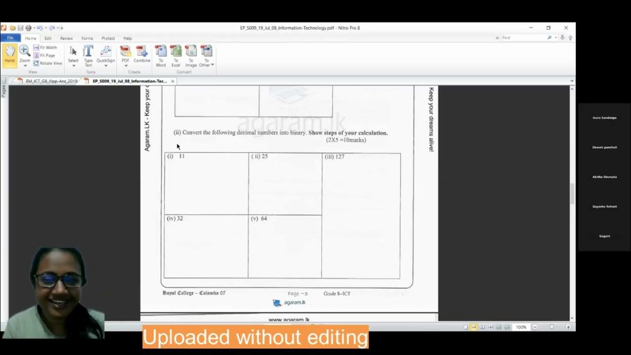 Grade 8 ICT English medium Online Class |Recording 2025.05.19@ApeICTPanthiya-ByMaduka# ...