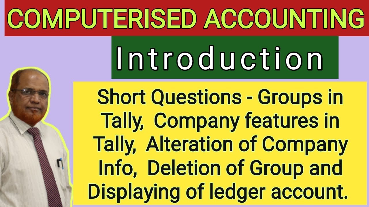 Computerised Accounting I Introduction I Short Questions Explained I Computerised Accounting I Introduction I Short Questions Explained I