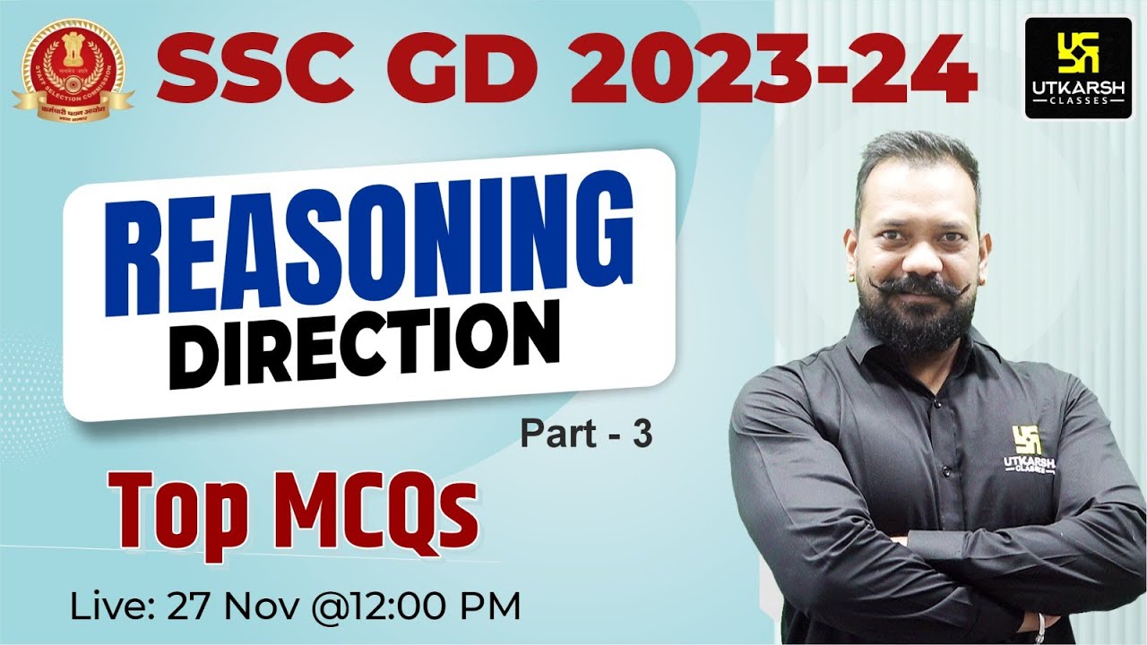 SSC GD 2023-24 | Direction | SSC GD Reasoning | SSC GD Reasoning ...