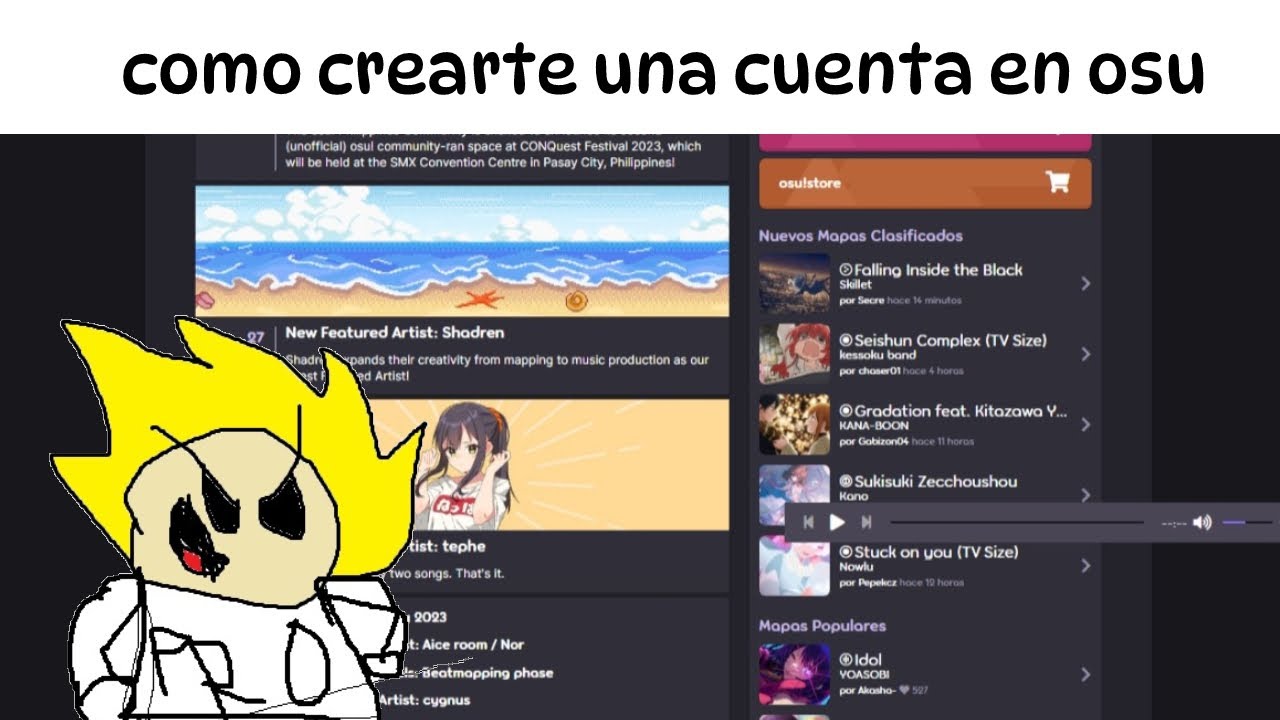 como crear una cuenta de osu e la pagina y en la app (facil y rapido ...