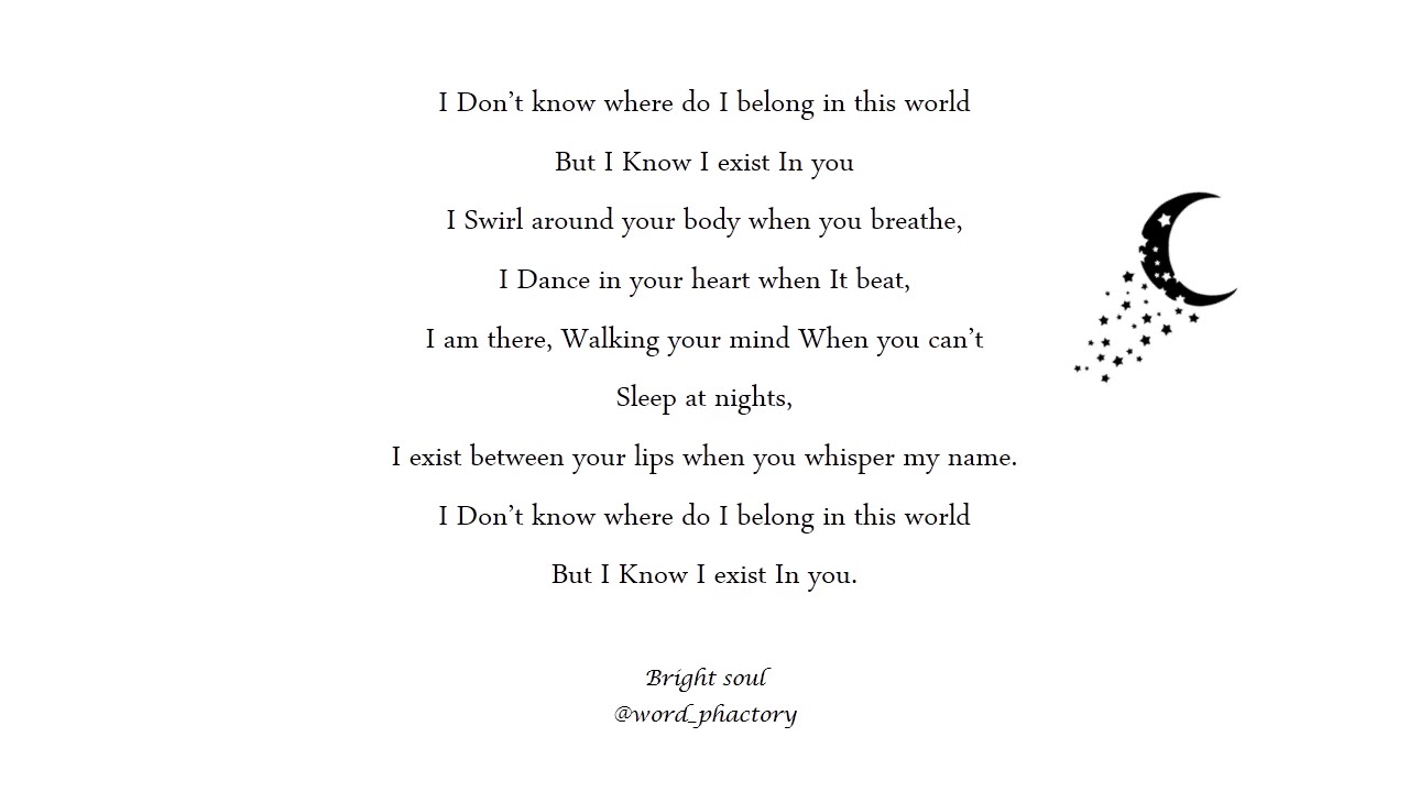 Poem - I exist - YouTube