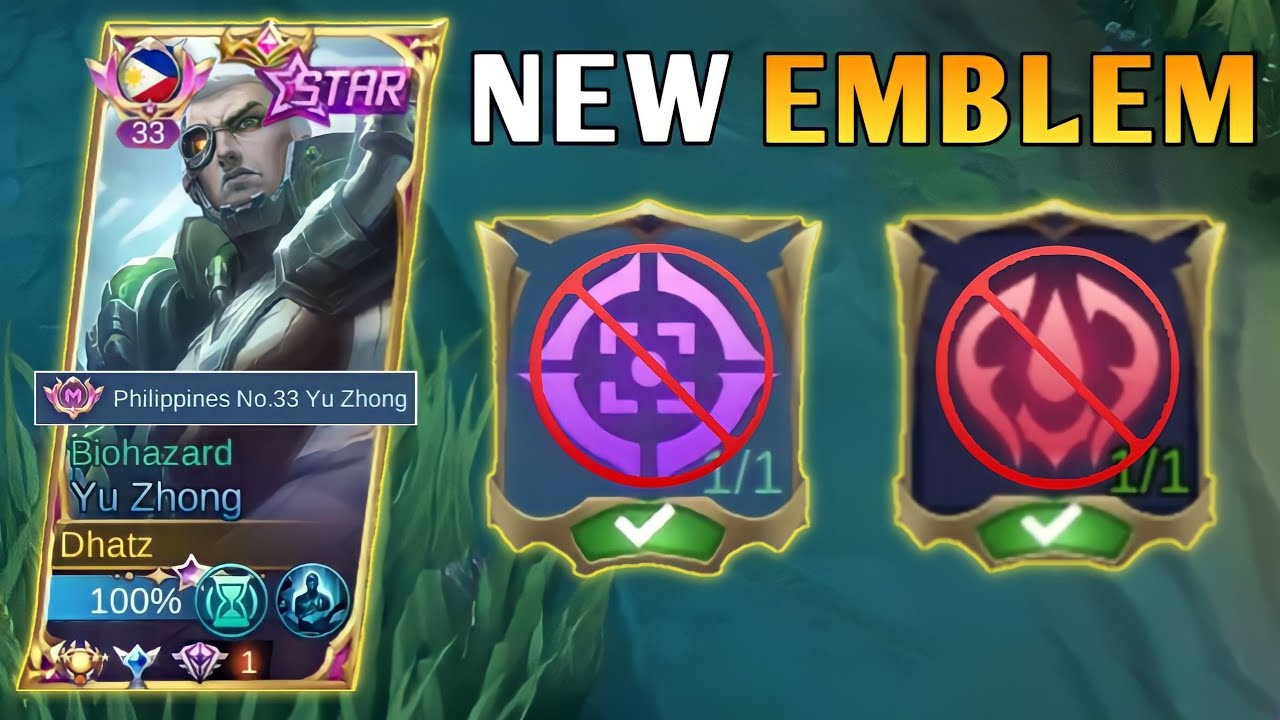 NEW EMBLEM FOR AGGRESSIVE YU ZHONG BUILD!! | YU ZHONG SPELL VAMP - MLBB ...