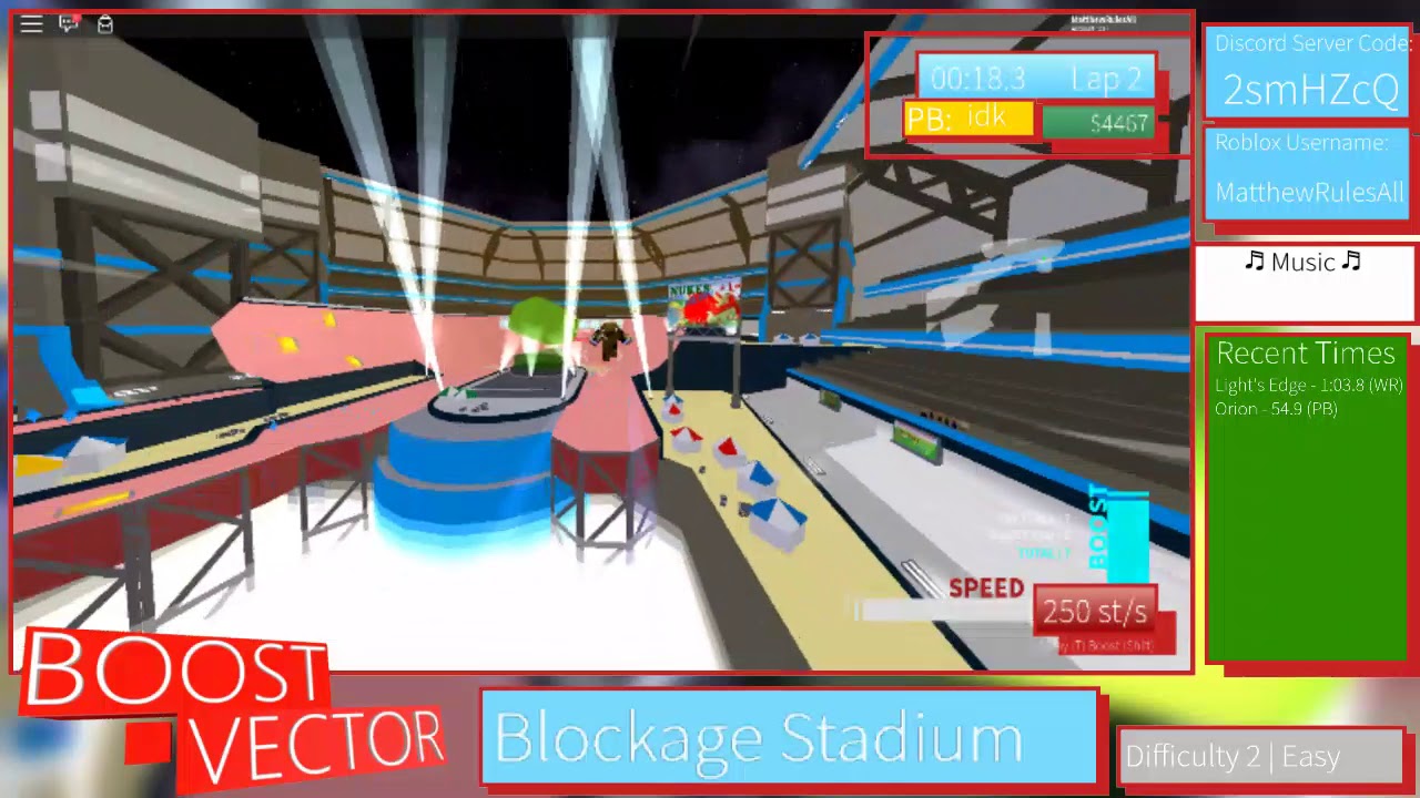 ROBLOX Boost Vector | Blockage Stadium in 48.5 seconds! - YouTube