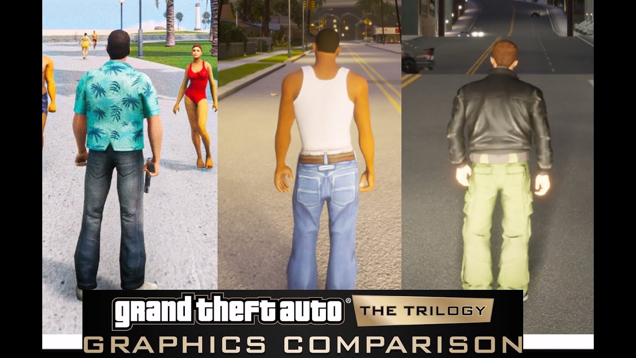 GTA 3 vice city and san andreas definitive edition gameplay with pc ...