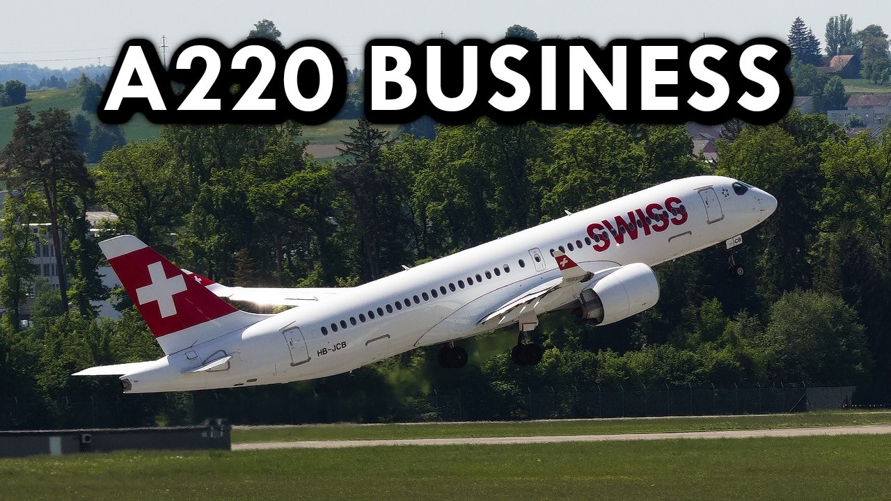 The best business class in Europe? SWISS Airbus A220 from Zurich - YouTube