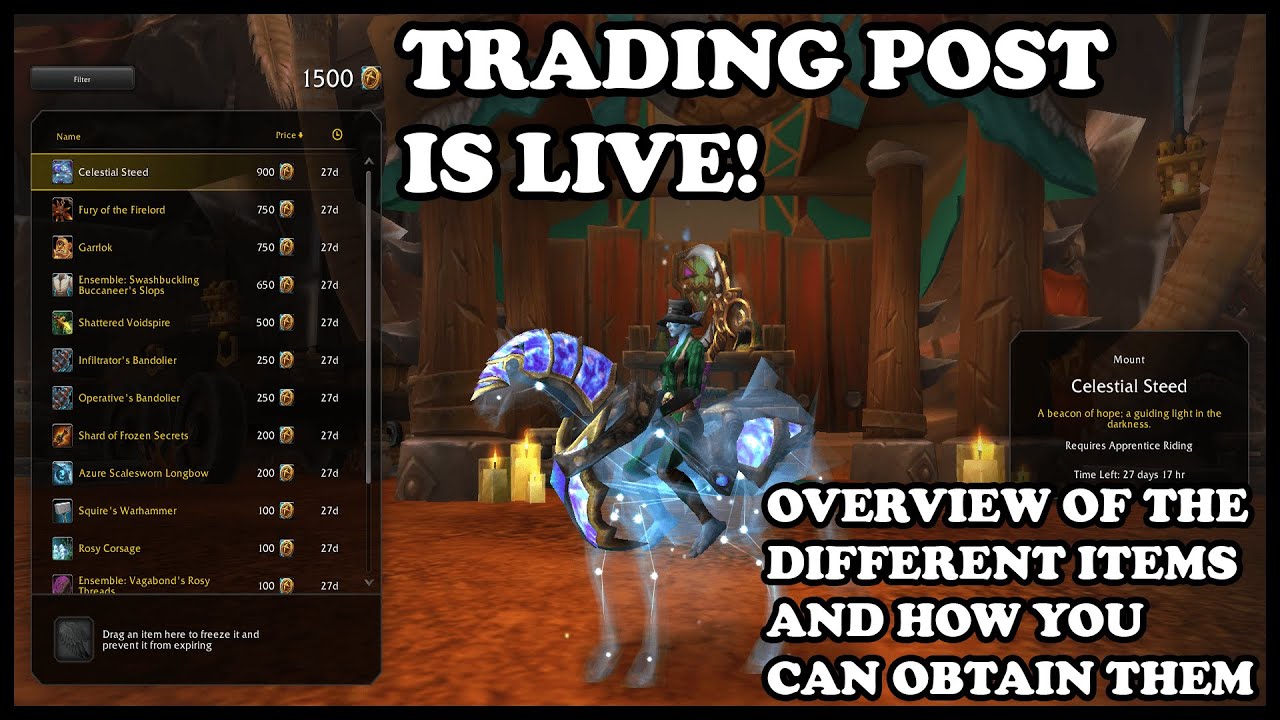 Trading Post is LIVE! Overview of the Different Items & How to Obtain ...