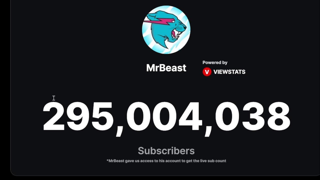 MrBeast Live sub-count - YouTube