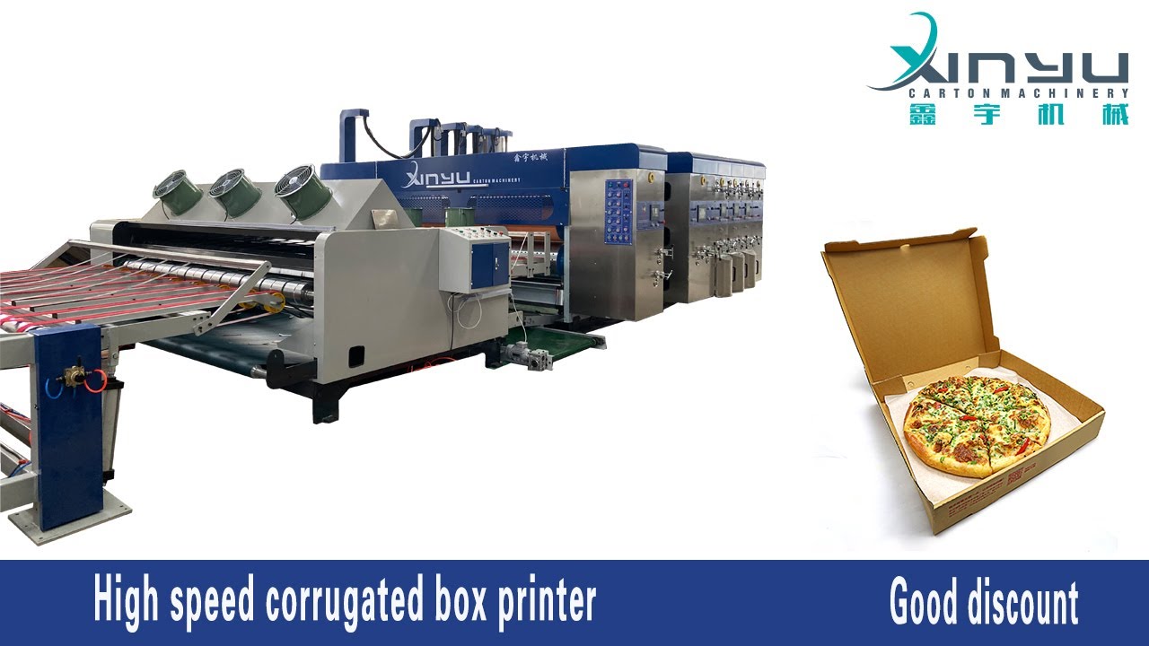small pizza/fruit box making printer machine - YouTube
