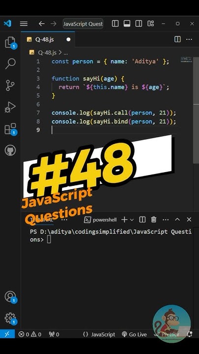 Q48 : JavaScript Questions Series #coding #webdevelopment #codingsimplifiedspace # ...