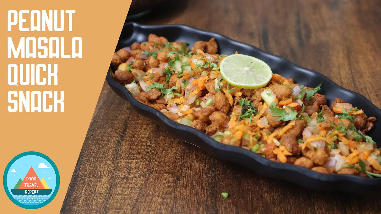 Peanut Chaat Recipe | Masala Peanut Salad | Quick Peanut Chat # ...