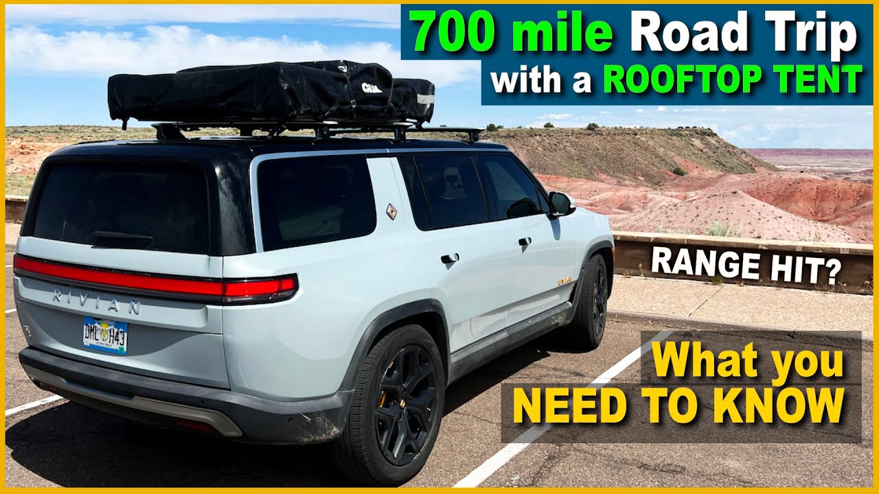 700 mile ROAD TRIP with a Rooftop Tent (and trailer) in a Rivian R1S ...