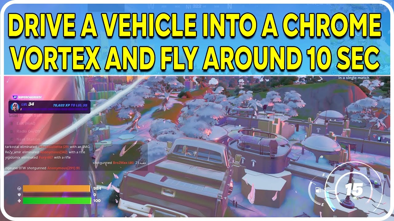Drive a Vehicle Into a Chrome Vortex and Fly Around it for 10 Seconds ...