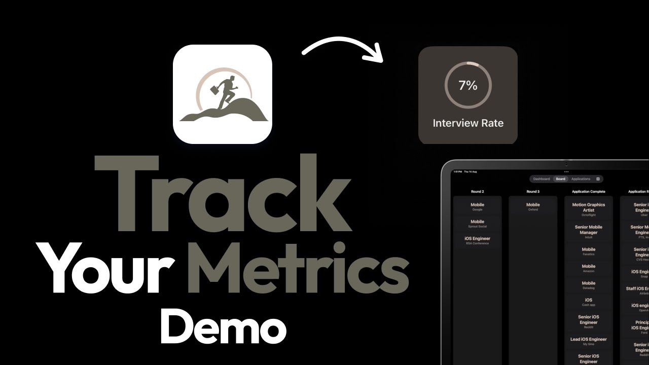 JobsTracker iOS App Metrics Feature Demo - YouTube