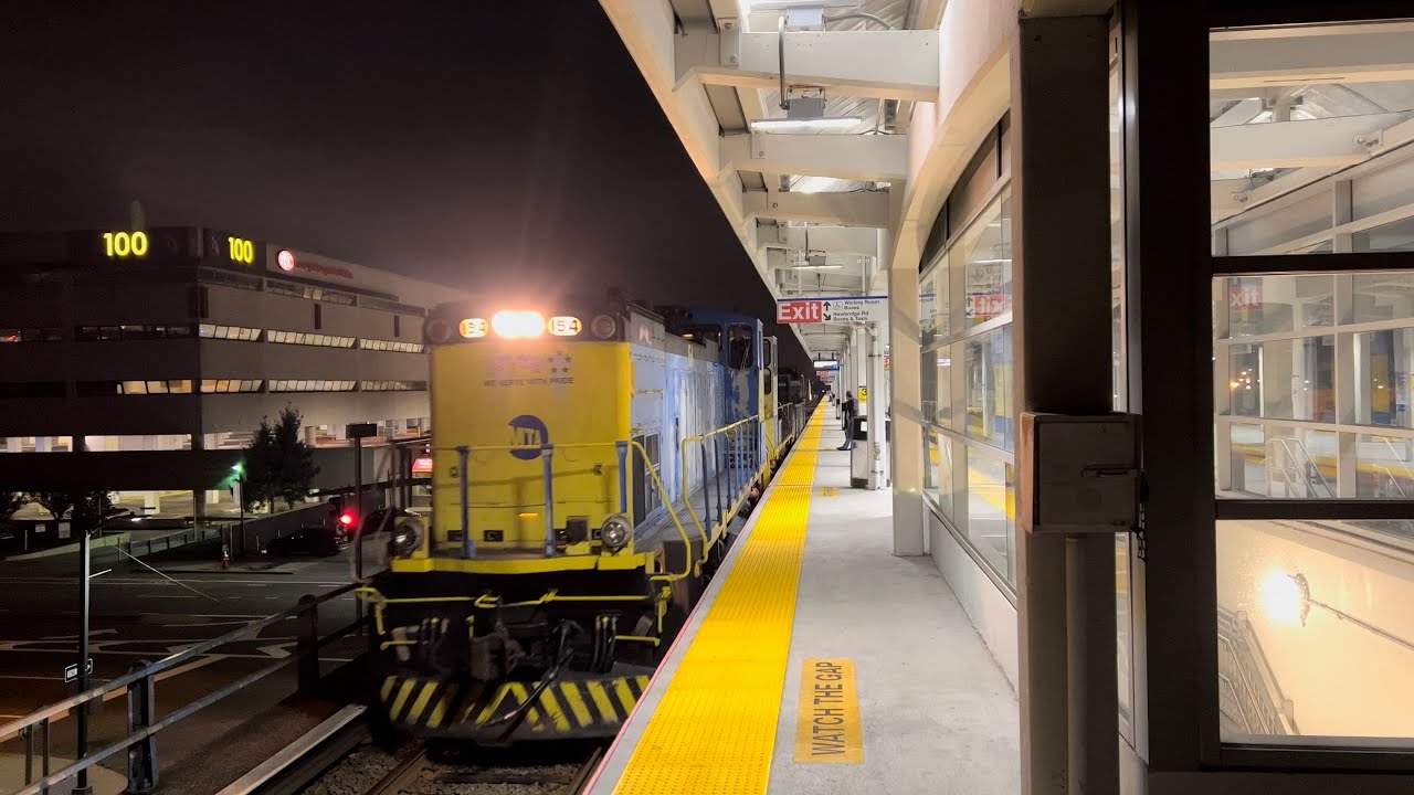 LIRR MP15AC 154/168 On A Eastbound Work Train Past Hicksville - YouTube