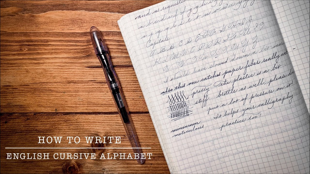 How to write English cursive alphabet - YouTube