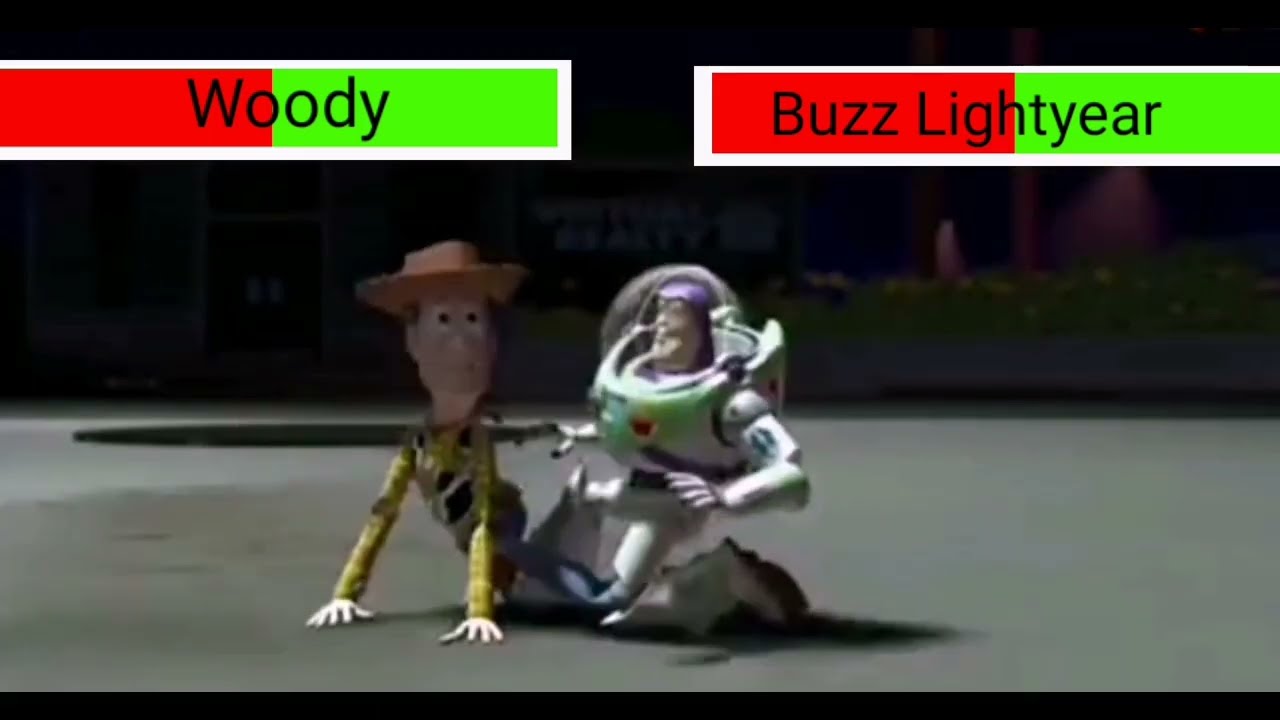 Woody vs Buzz Lightyear with healthbars. - YouTube