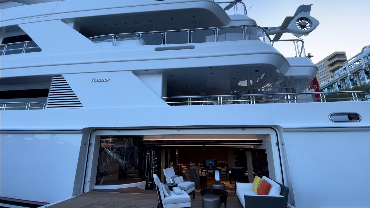 Impressive Feadship 76.5m BOARDWALK Superyacht with Airbus Helicopter ...