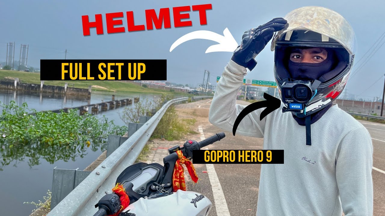 Helmet full Setup Motovlogging | Gopro Hero 9 Second Hand | Riding ...