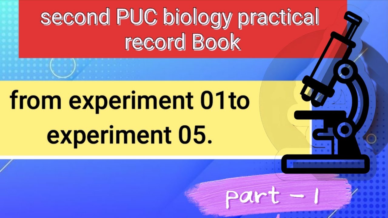 2nd PUC biology practical or lab🔬 record Book || from experiment 1 to ...