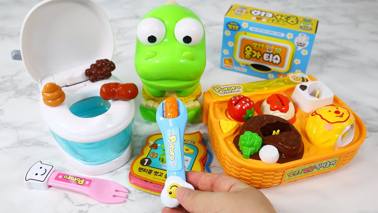 [Toy ASMR] Potty training Toy & Eating Set Satisfying with Unboxing ...
