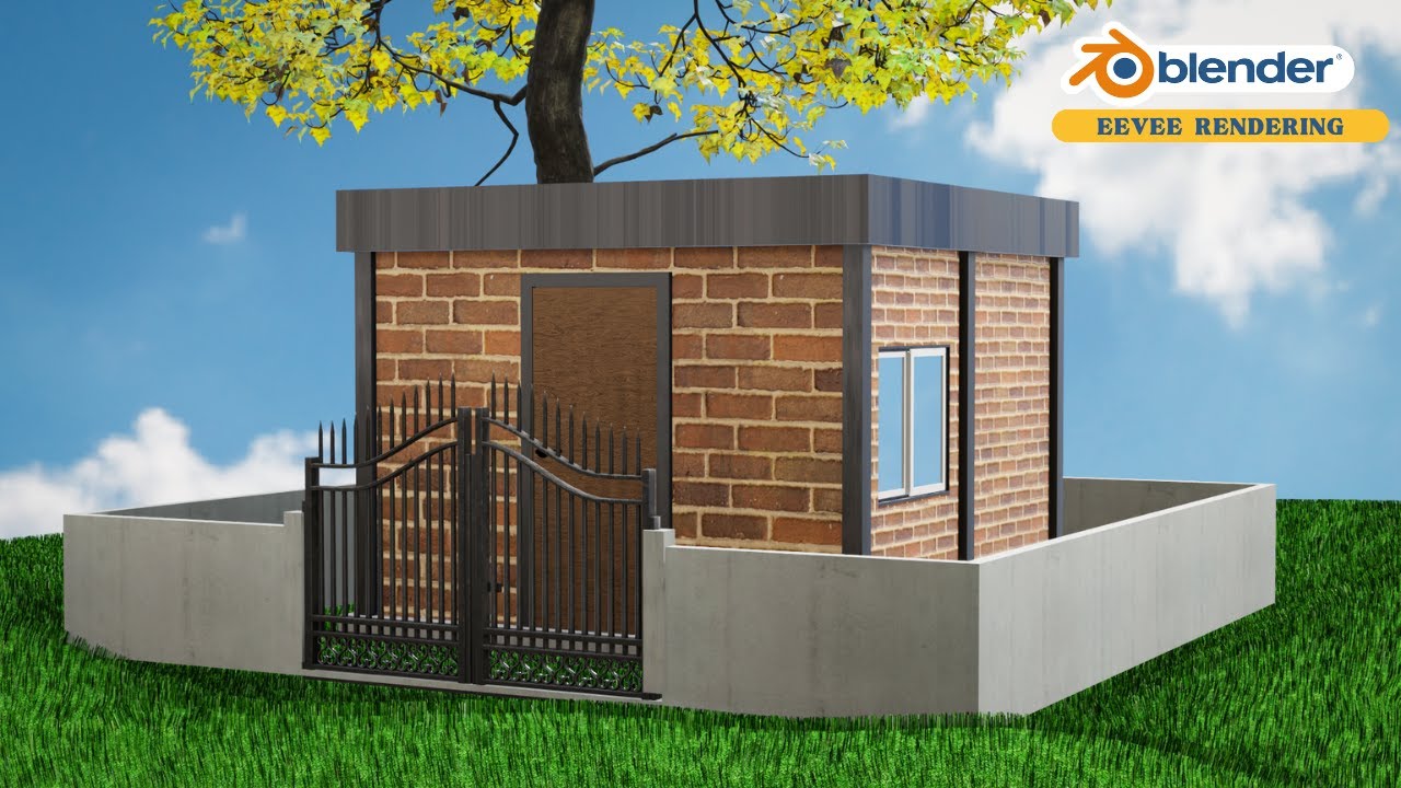 Create a Small House in Blender 3.4 || Exterior Design || 3D Modelling ...