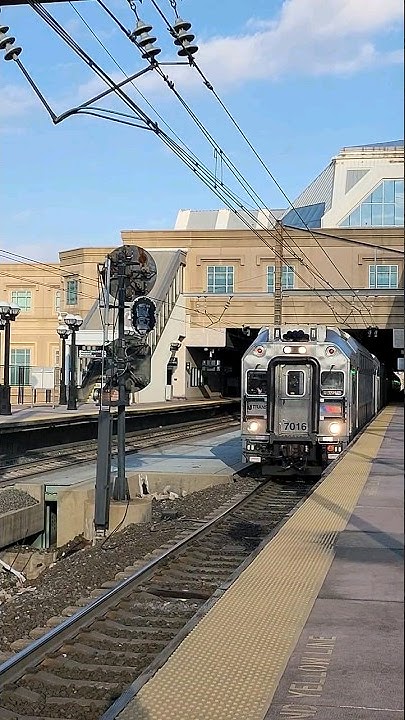 NJT Multilevel Cab Car #7016 Departs Secaucus Junction with a Horn Salute on its K5LA - YouTube