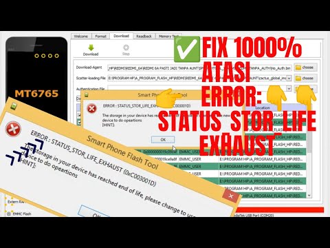 Fix Error Status Stor Life Exhaust (0xC003001D)SP FLASH TOOL #flashtutorial