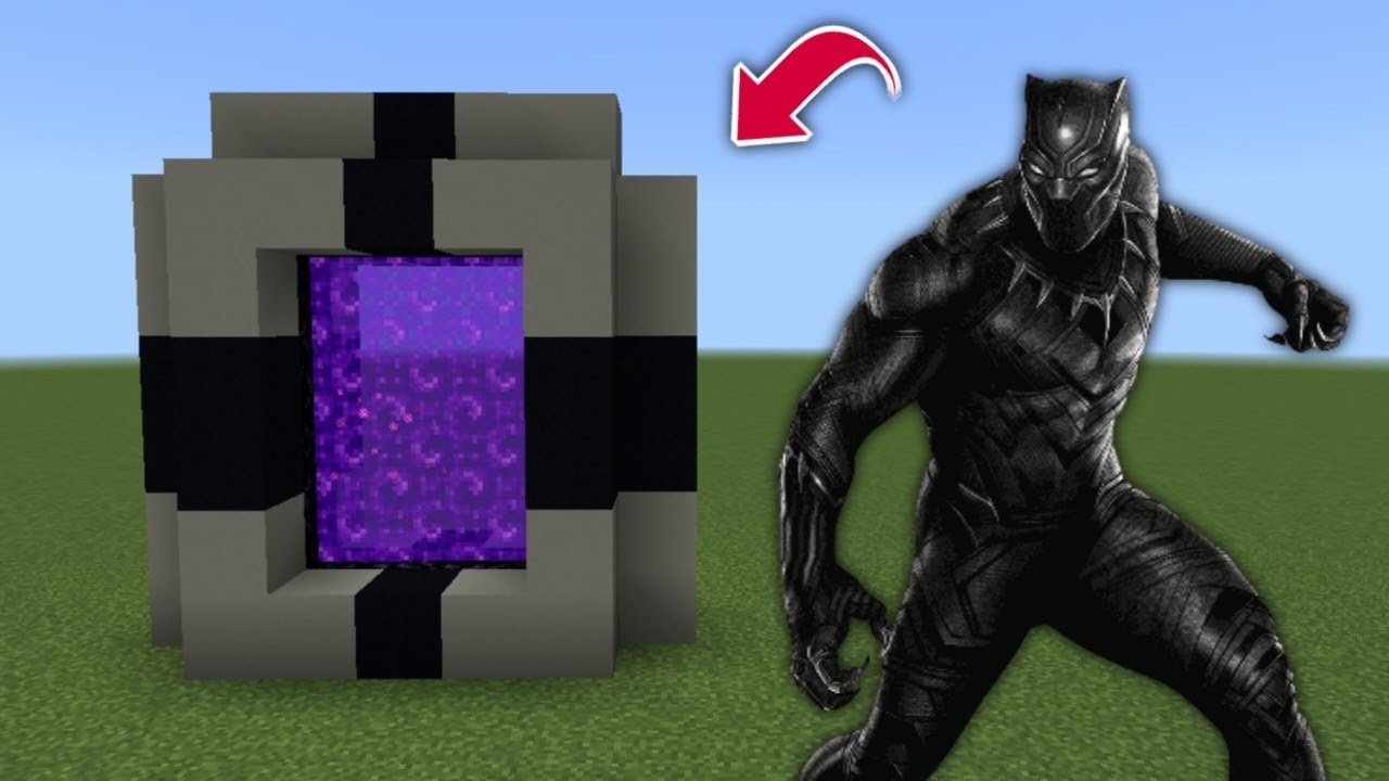Membuat Portal Black Panther ~ Minecraft PE - YouTube