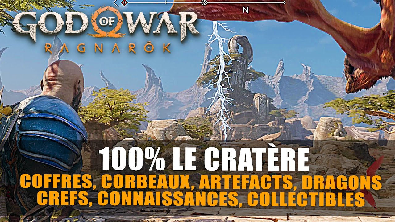 God Of War Ragnarök : 100% LE CRATÈRE - Coffres, Dragon, Corbeaux ...