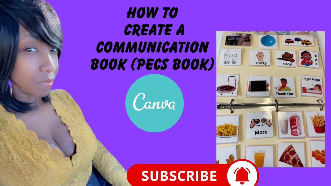 How to create a picture book (PECs Communication Book) in Canva - YouTube