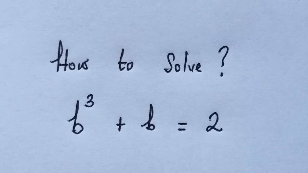 Easy right ? | Can you find all solutions ? | Nice Cubic Equation - YouTube