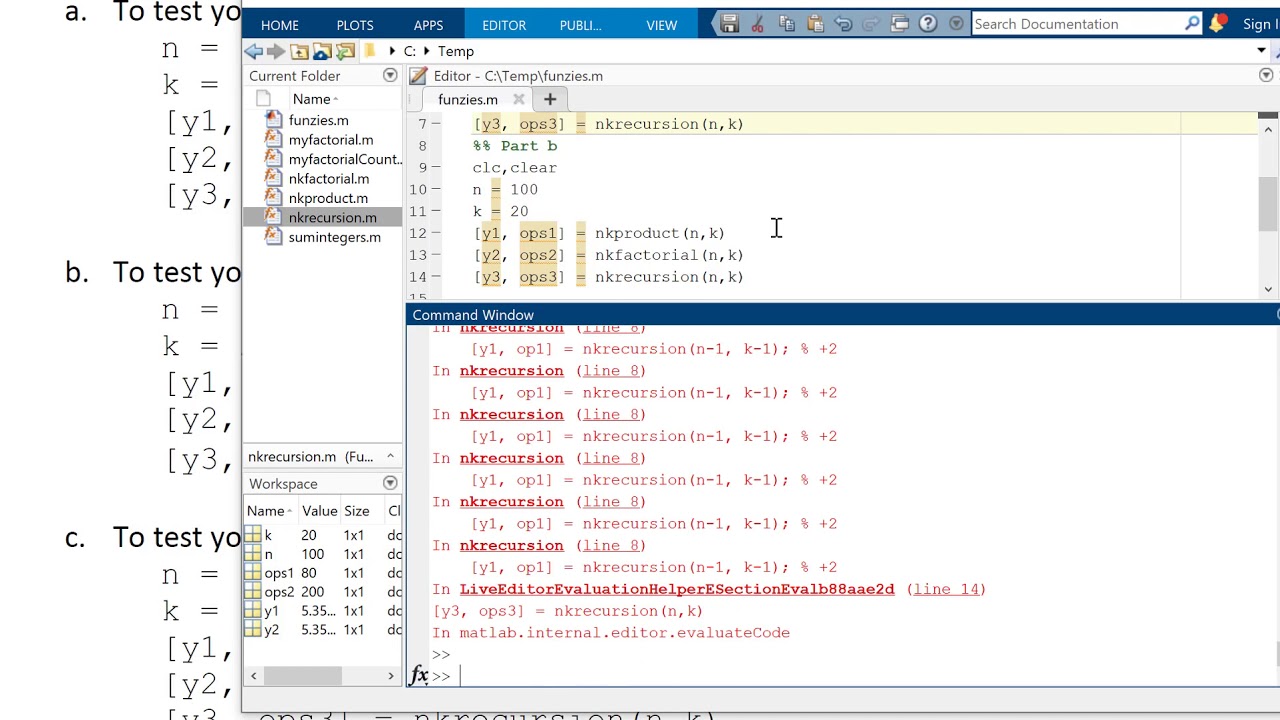 Matlab N Choose K The 7 Top Answers