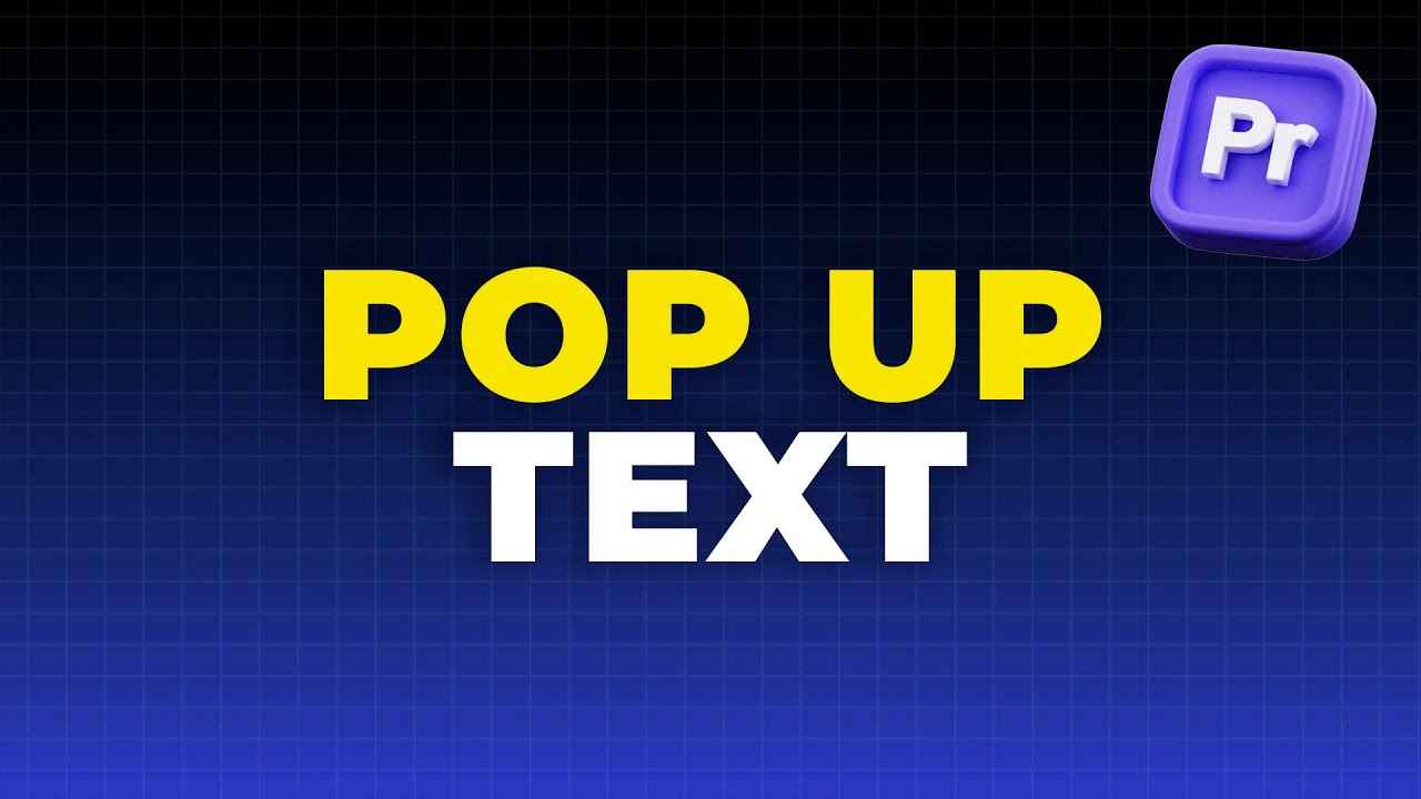 How To Create POP-UP TEXT Effect In Premiere Pro (2025) - YouTube